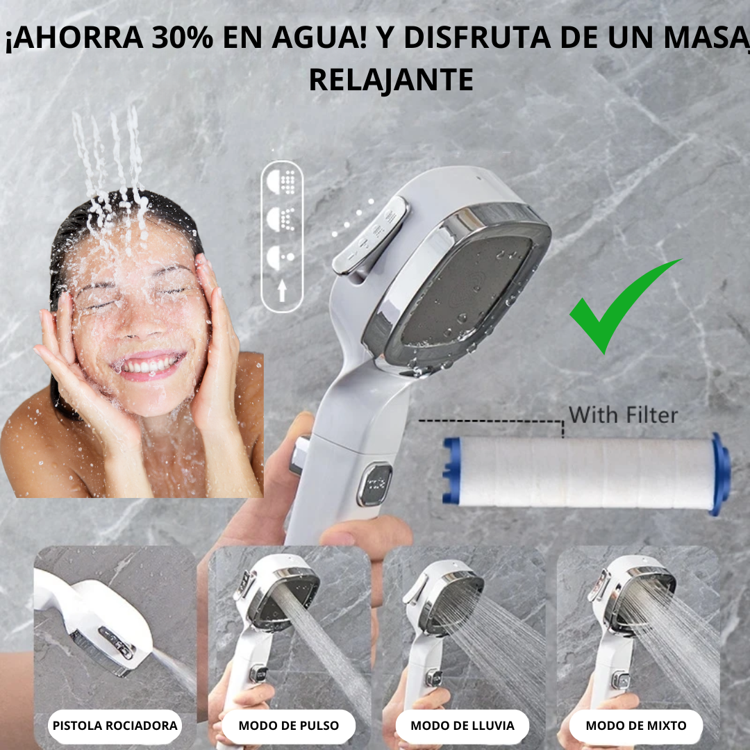 HANDHELD SHOWER™ BOQUILLA DE DUCHA DE ALTA PRESIÓN DE 4 POSICIONES ...